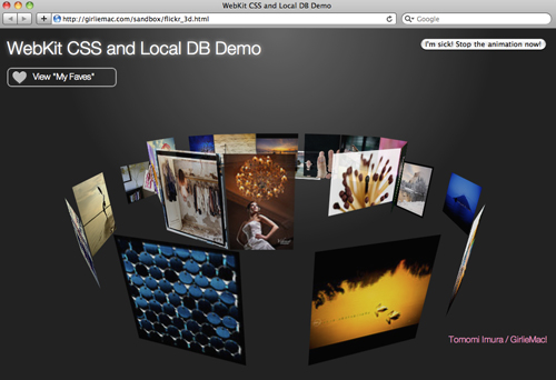 Webkit Css 3d Local Db Demo Girliemac Blog